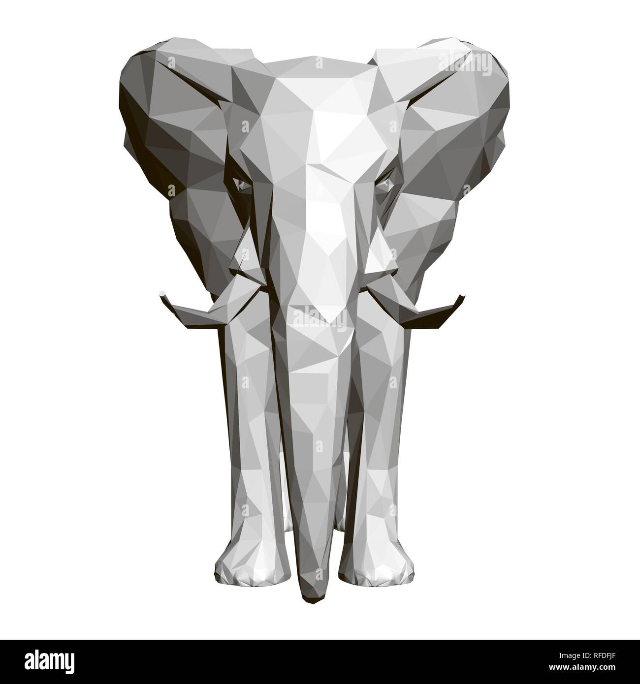 Elephant low poly design triangle hi-res stock photography and images ...