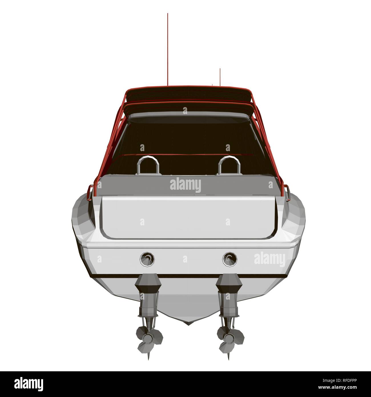 Back view boat Stock Vector Images - Alamy