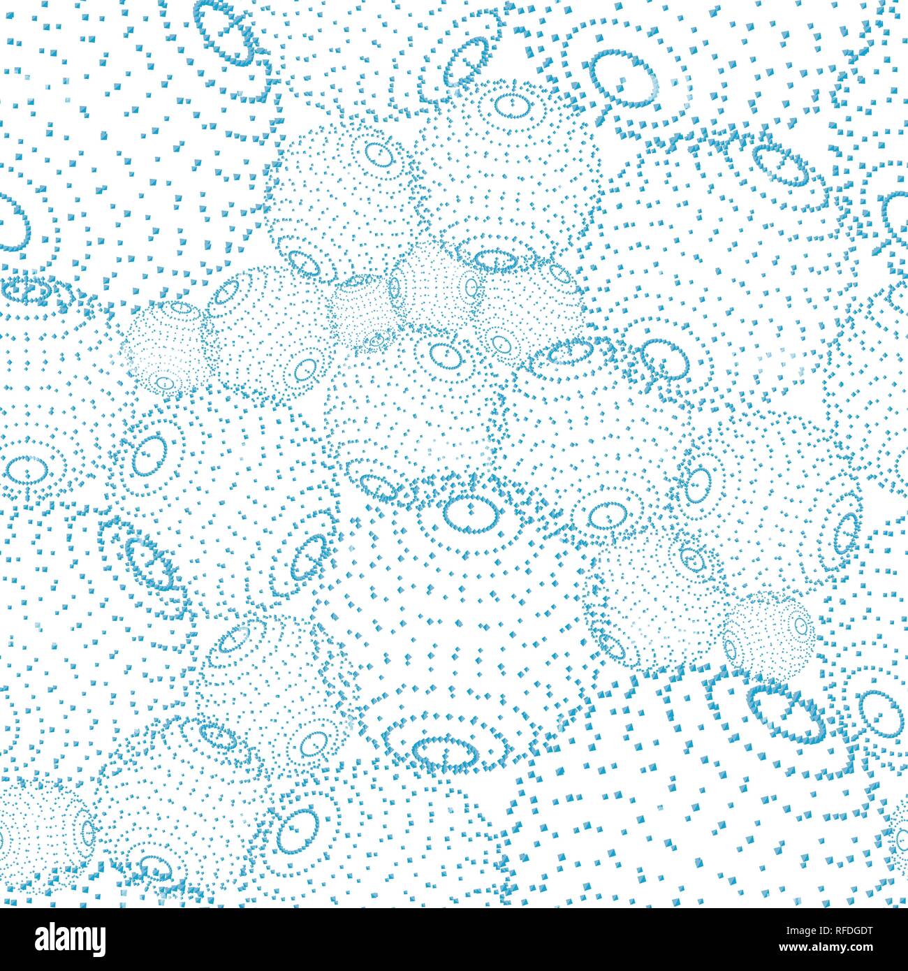 Seamless texture with polygon spheres. 3D. Vector illustration Stock ...