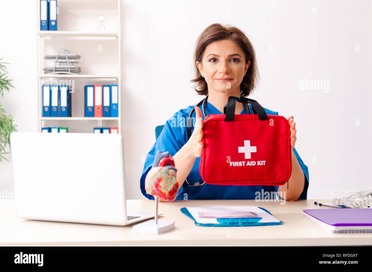 Female doctor cardiologist working in the hospital Stock Photo - Alamy