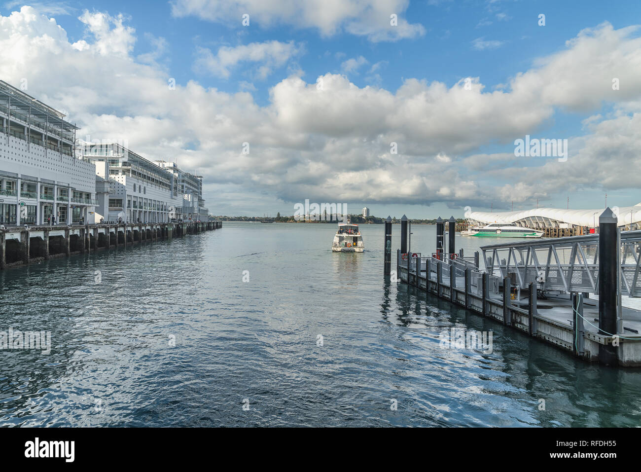 Auckland Cruise Port terminal. Queen Wharf, downtown Auckland, New ...
