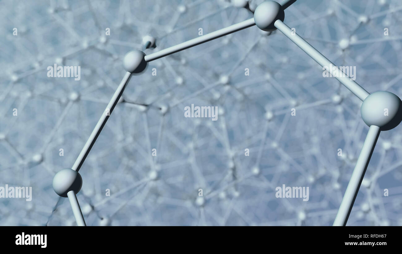 Very complex structure formed by tubes and spheres as molecules with ...