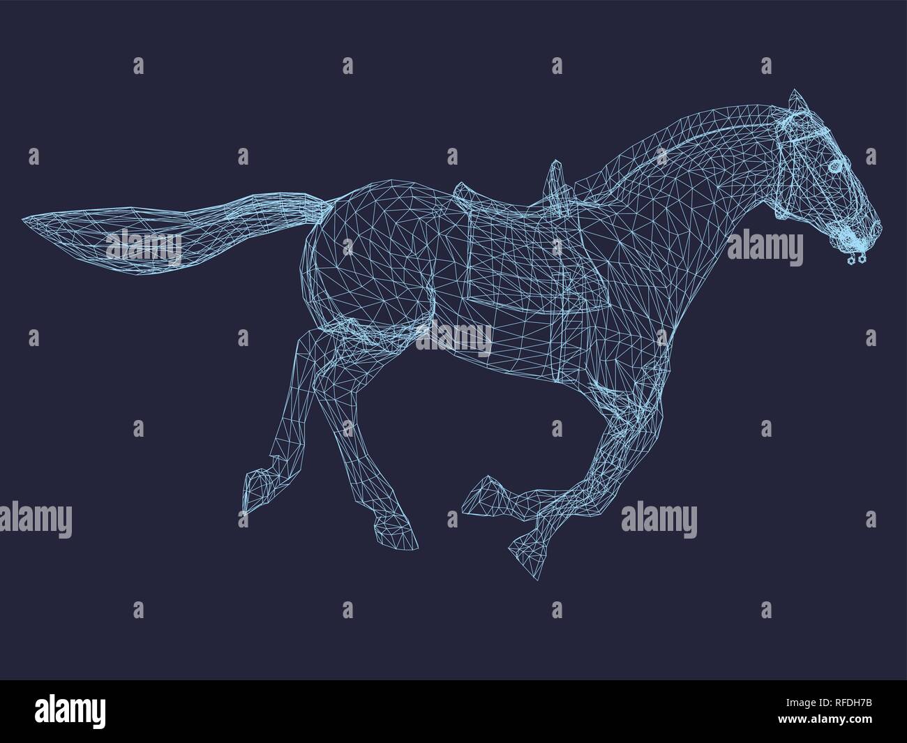 Beautiful polygon horse Stock Vector Images - Alamy