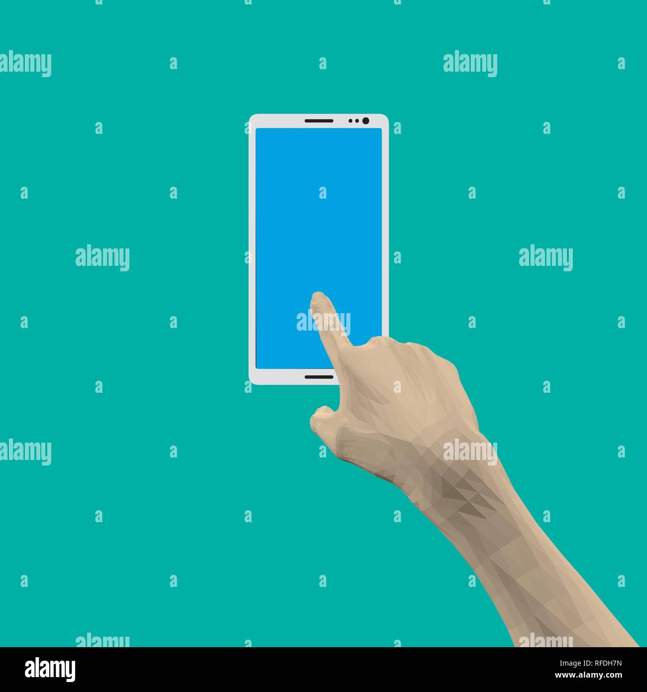 Fingers tapping white background Stock Vector Images - Alamy