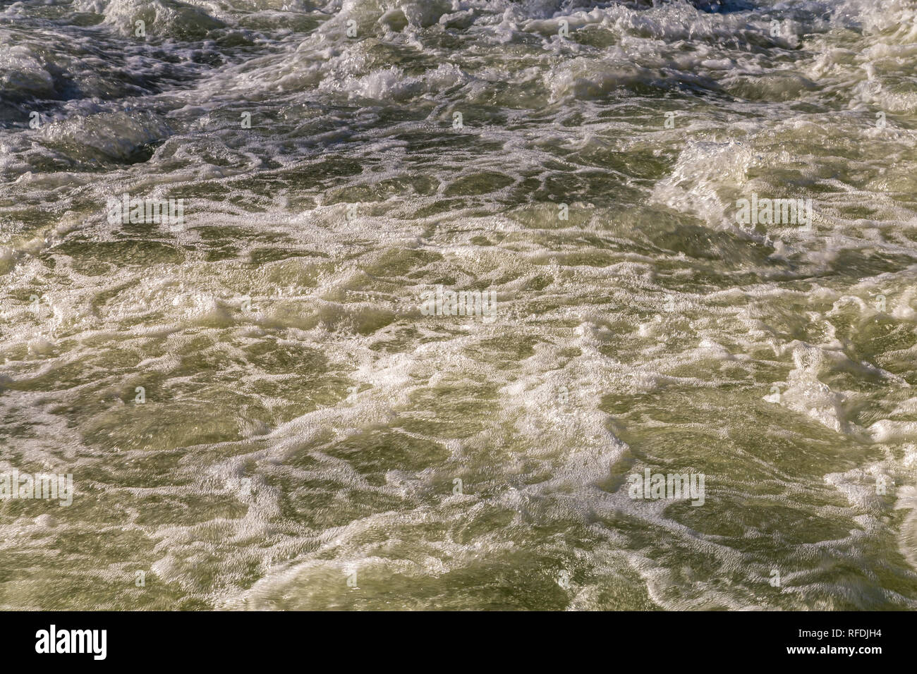 sparkling and foamy water of cloudy river Stock Photo - Alamy
