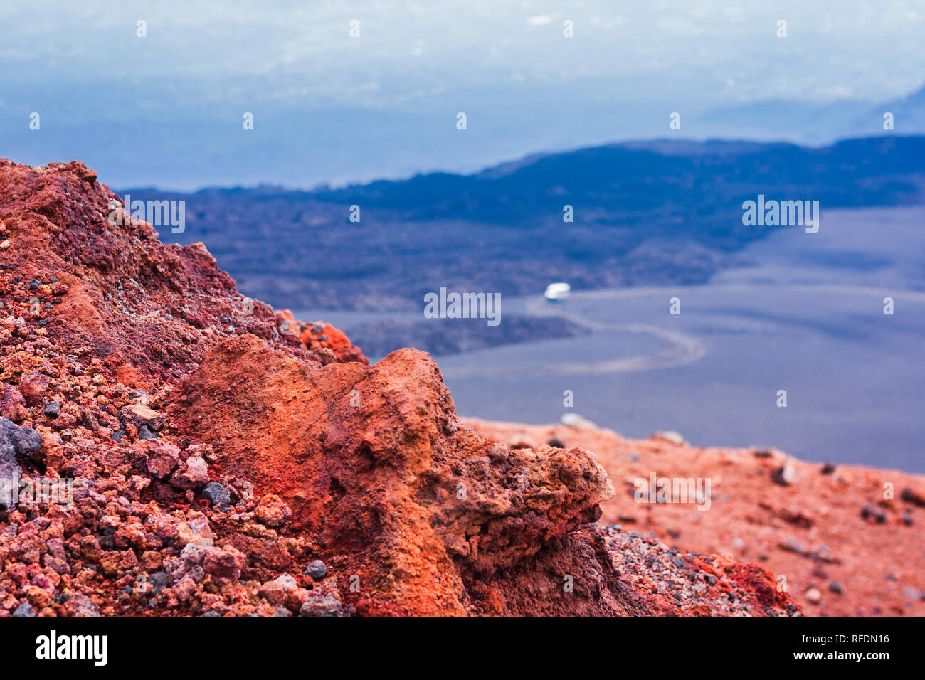 Mount Etna, active volcano on the east coast of Sicily, Italy Stock ...