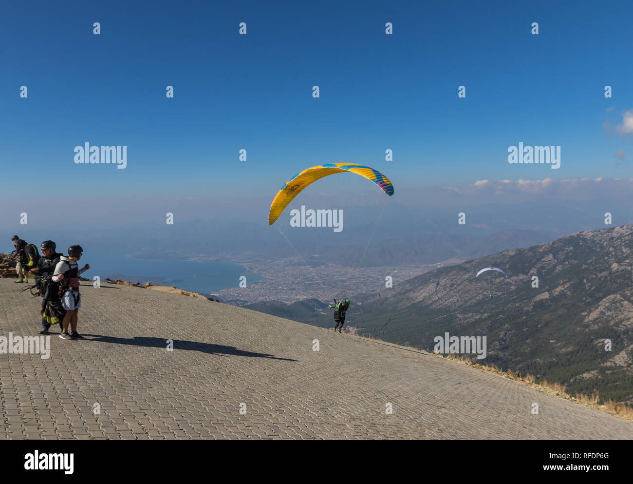 Babadag, Turkey - standing 2000 meters above the sea level, and right ...