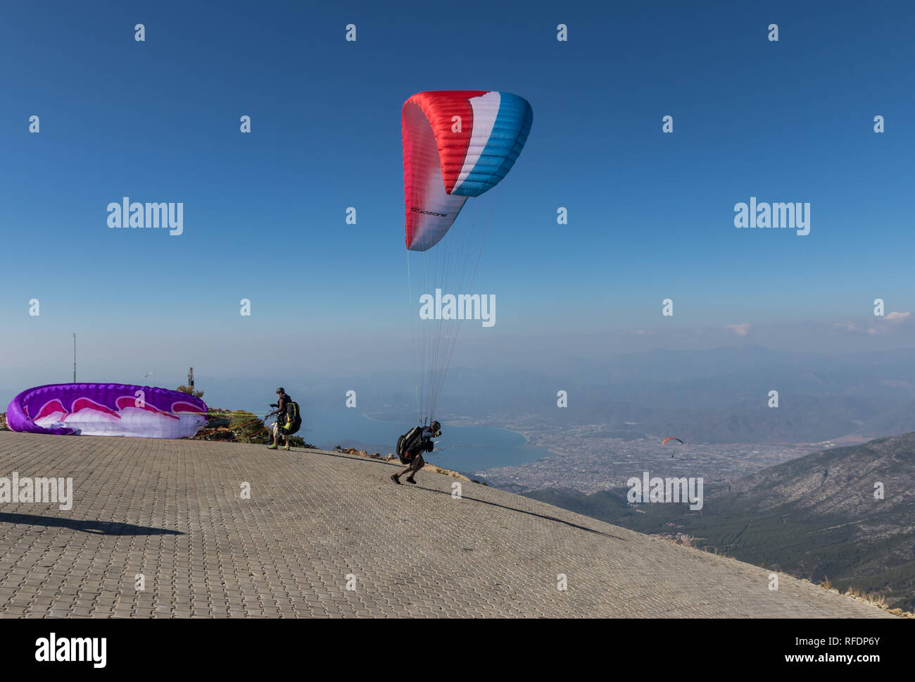 Babadag, Turkey - standing 2000 meters above the sea level, and right ...