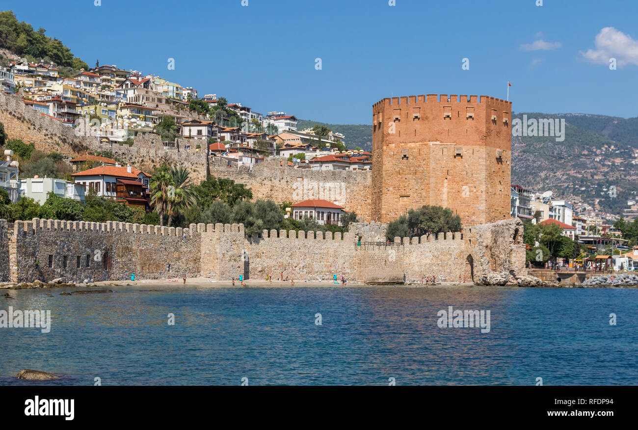 Alanya, Turkey - a famous beach resort, the city of Alanya presents ...