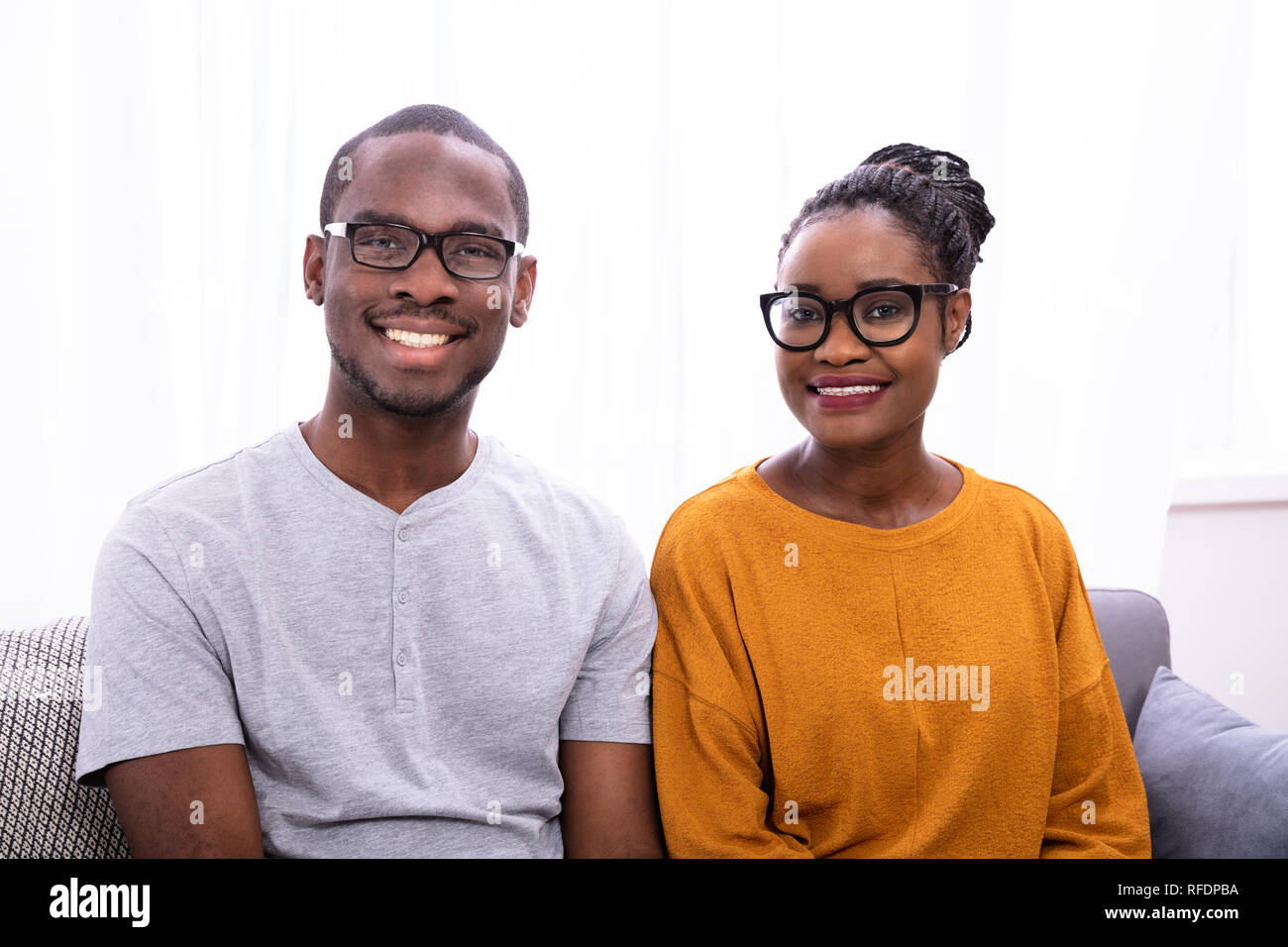 Happy black african couple hi-res stock photography and images - Alamy