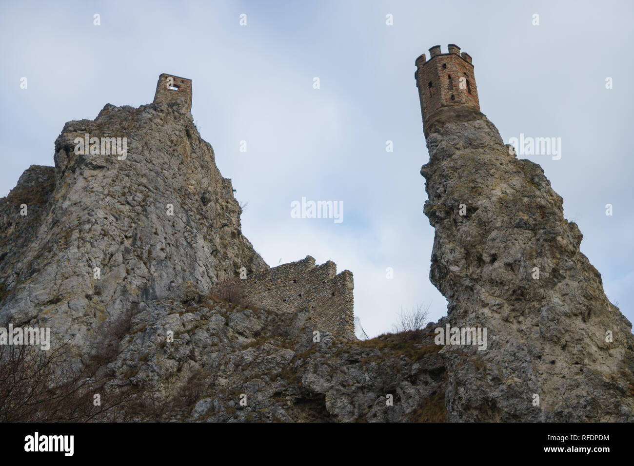 The Devin Castle ruins over the hill Stock Photo - Alamy