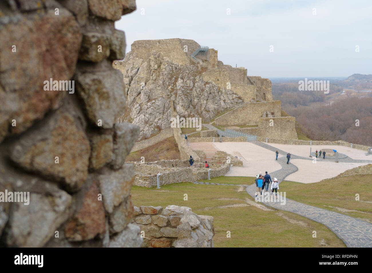 The Upper Castle of Devin Castle near Bratislava Stock Photo - Alamy