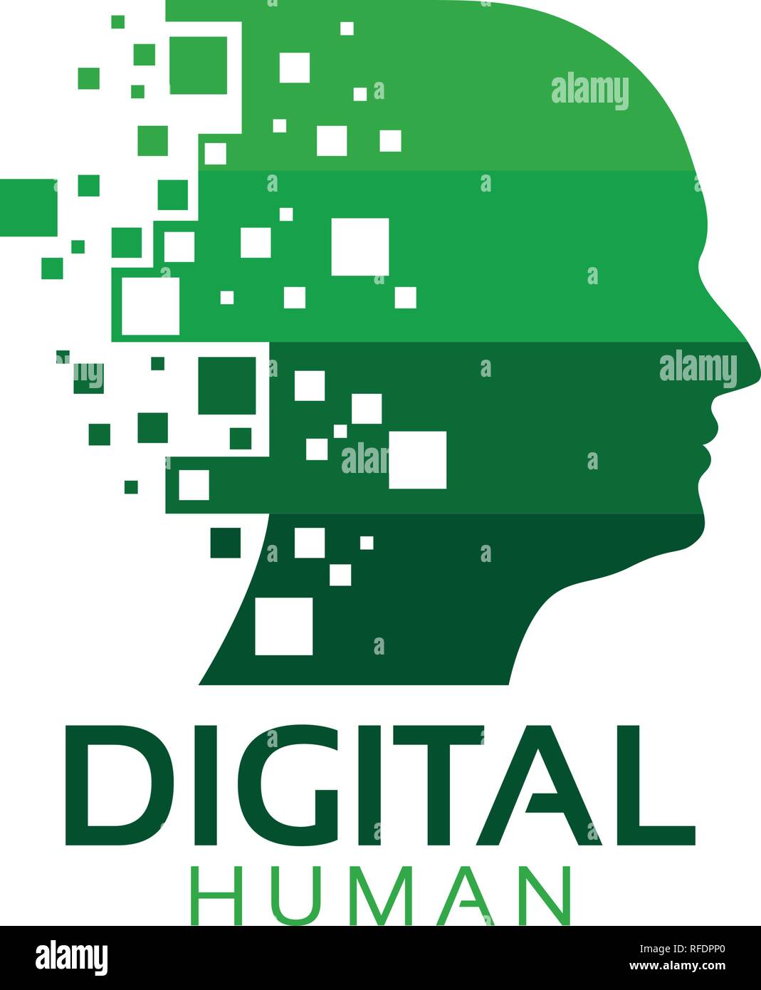 Digital human logo icon design template isolated Stock Vector Image ... Digital human logo icon design template isolated Stock Vector Image ...