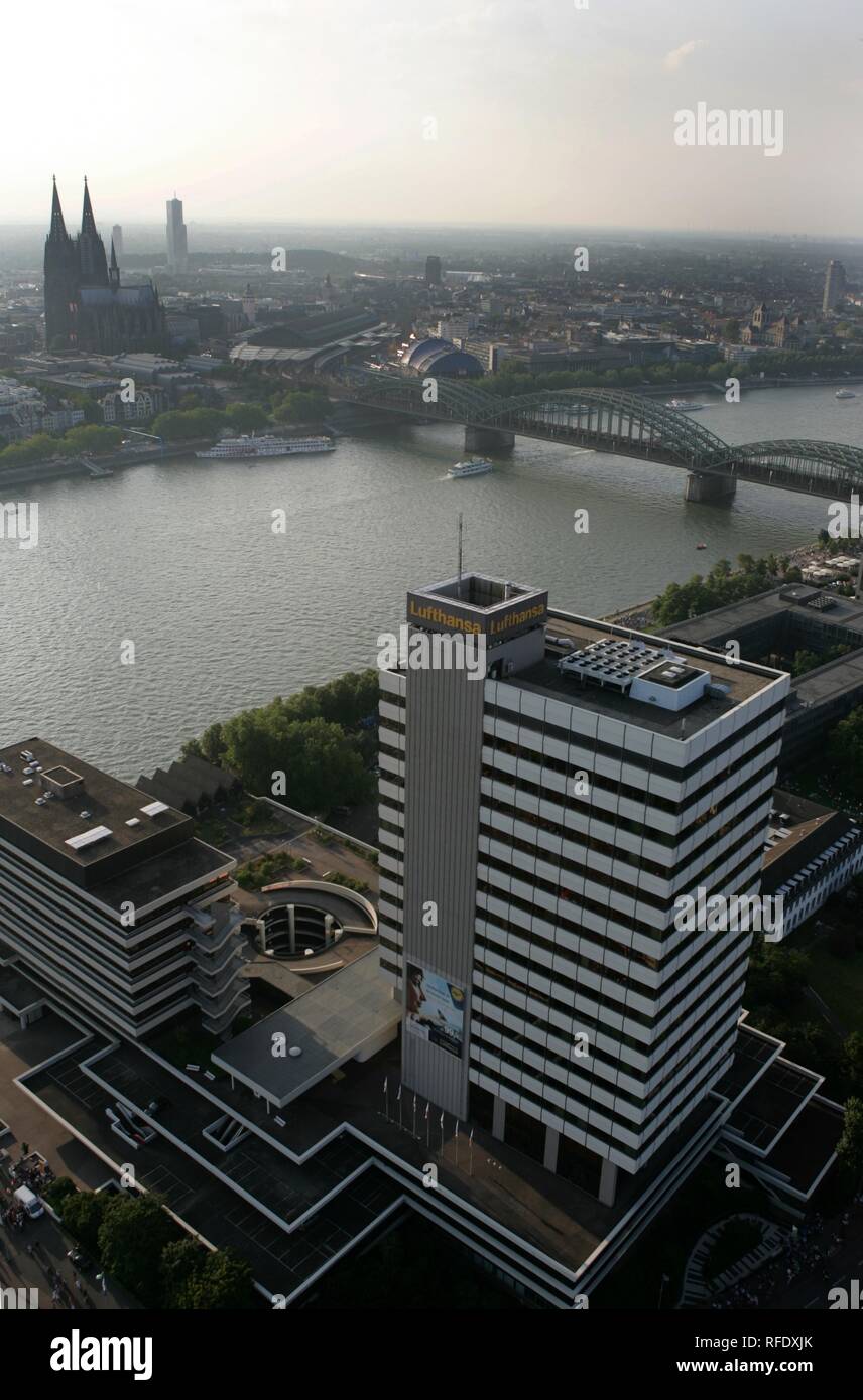 DEU, Germany, Cologne : Areal View of the Lufthansa office building ...