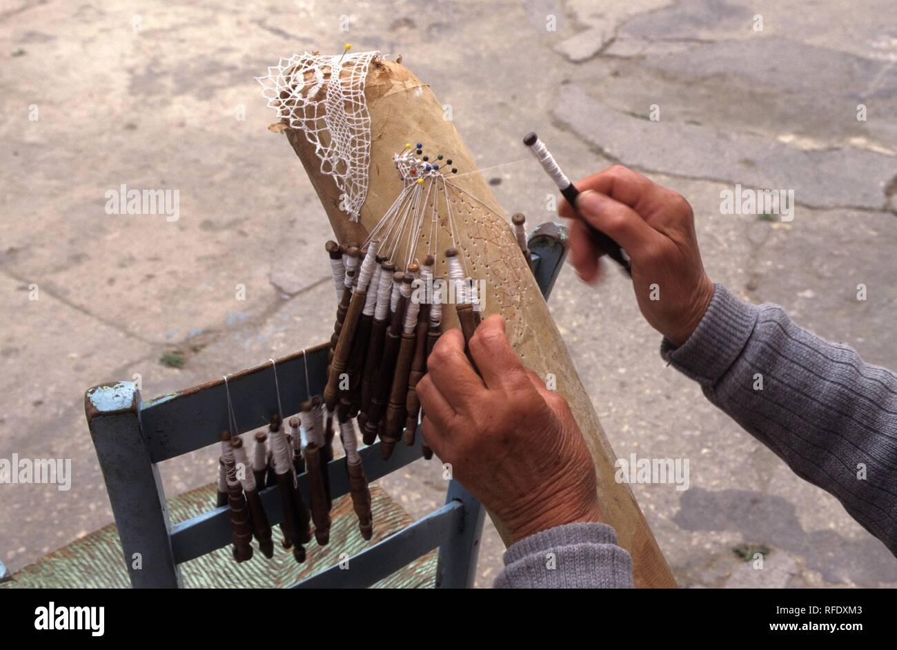 Gozo malta lace making hi-res stock photography and images - Alamy