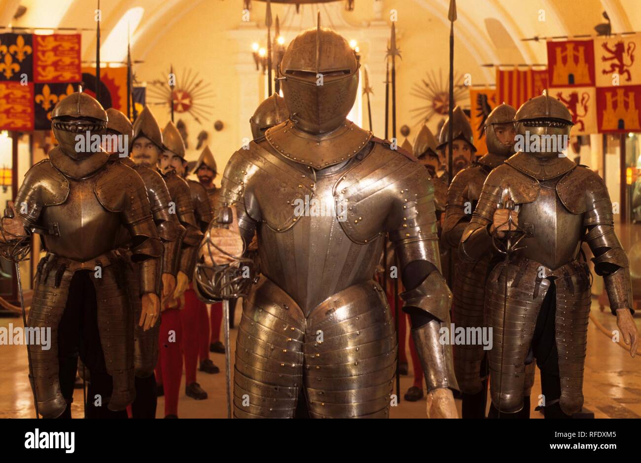 Grandmaster's Palace, armors in the Armoury, Valletta, Malta Stock ...