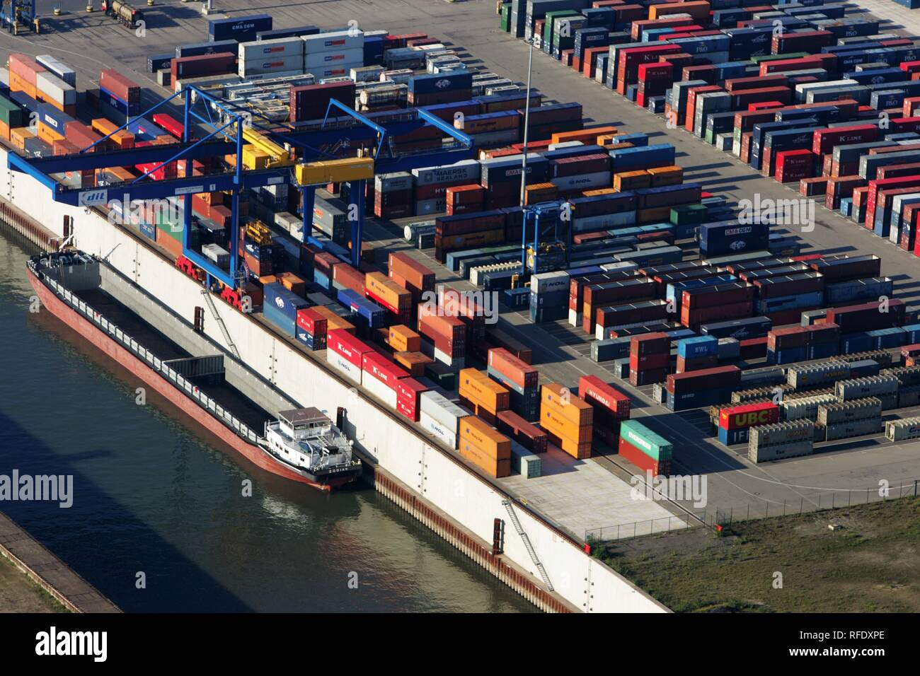 Container port, Logport, Dusiburg, North Rhine-Westphalia, Germany ...