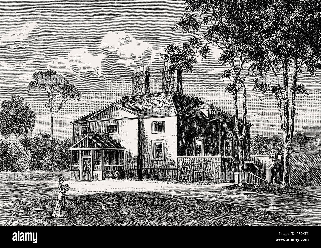 Hawkhill House, Lochend Road, Edinburgh, Scotland, 19th century Stock ...