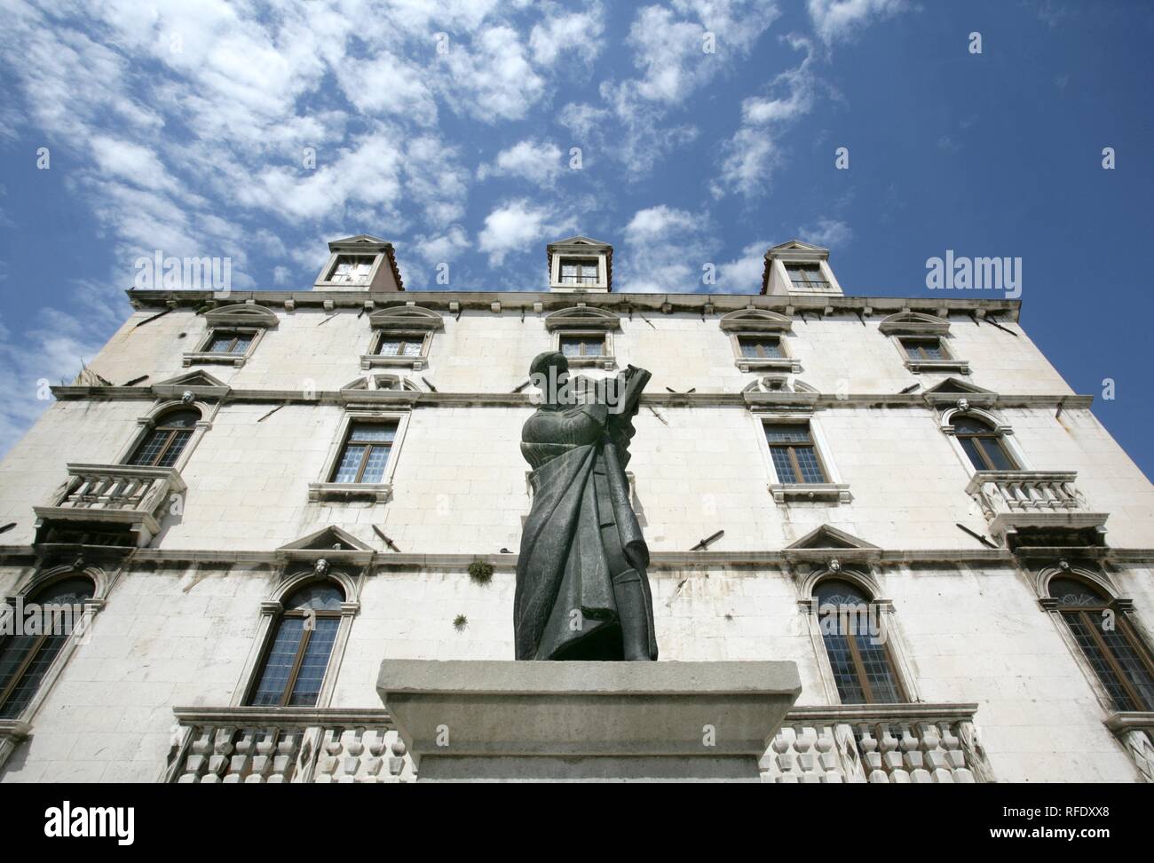 Palais Milesi, Monument Marko Marulic, Split, Middle Dalmatia, Croatia ...