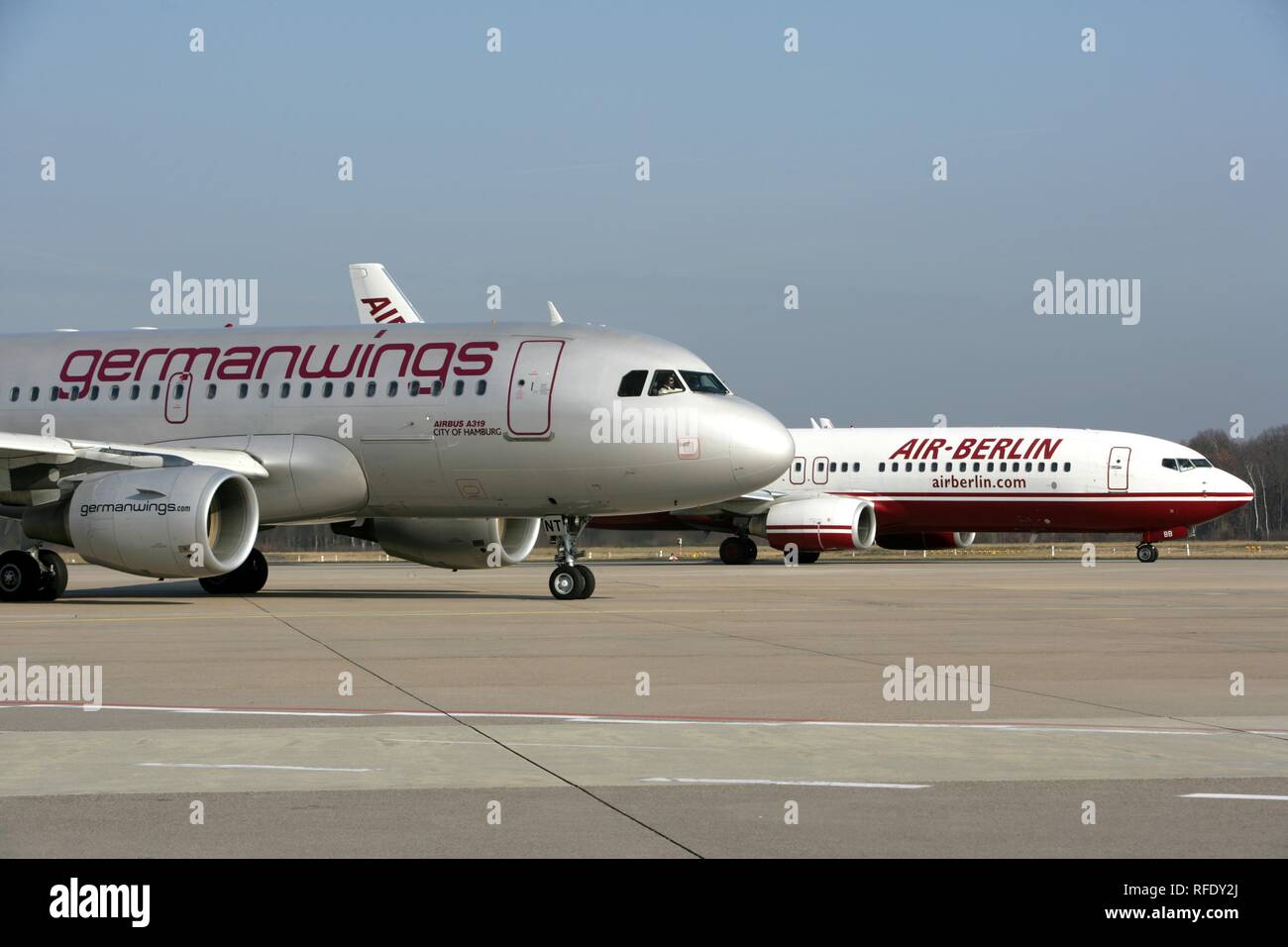 DEU, Germany: Cologne International Airport.Air Berlin Boeing 737 and ...