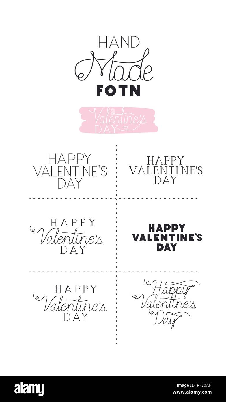 Hand made fonts Stock Vector Images - Alamy