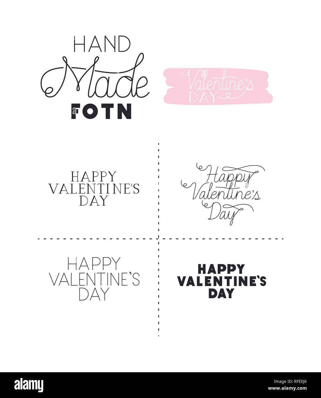 Hand made fonts Stock Vector Images - Alamy