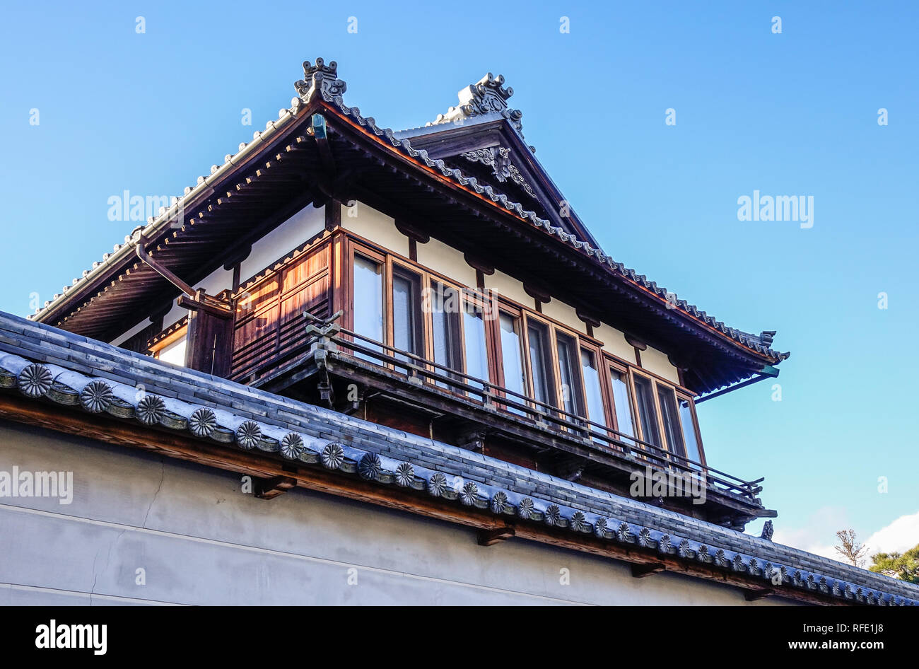Ancient architeture of Shinto temple in Kyoto, Japan Stock Photo - Alamy