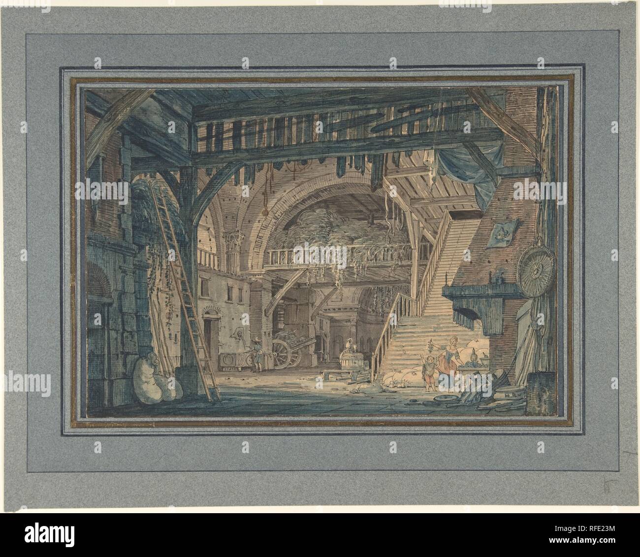 Stage Set Design of an Ancient Roman Ruin being Converted into a Barn ...