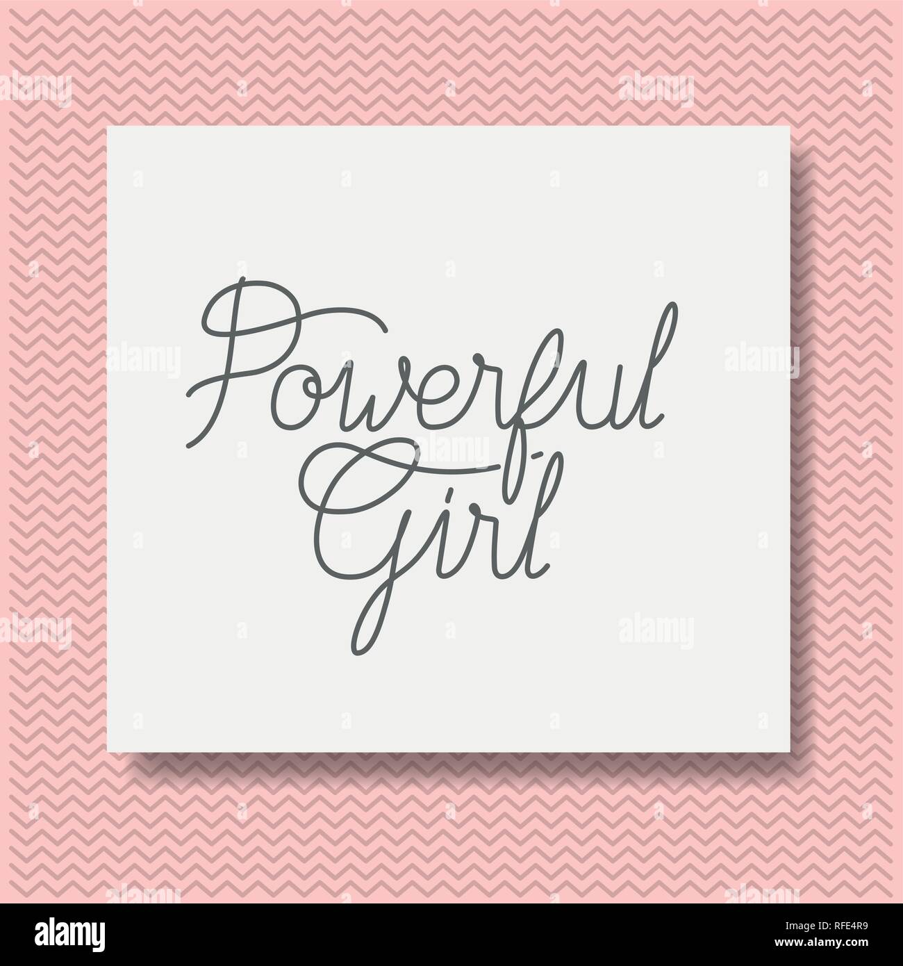 card with powerful message hand made font Stock Vector Image & Art - Alamy