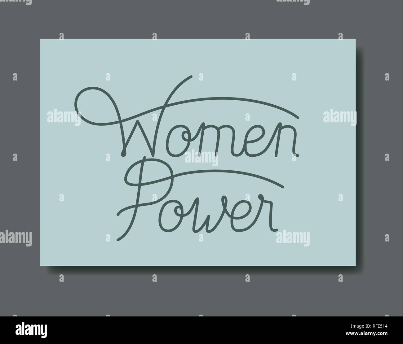 card with powerful message hand made font Stock Vector Image & Art - Alamy