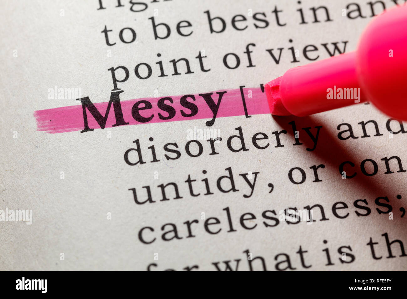 Fake Dictionary, Dictionary definition of the word messy. including key ...