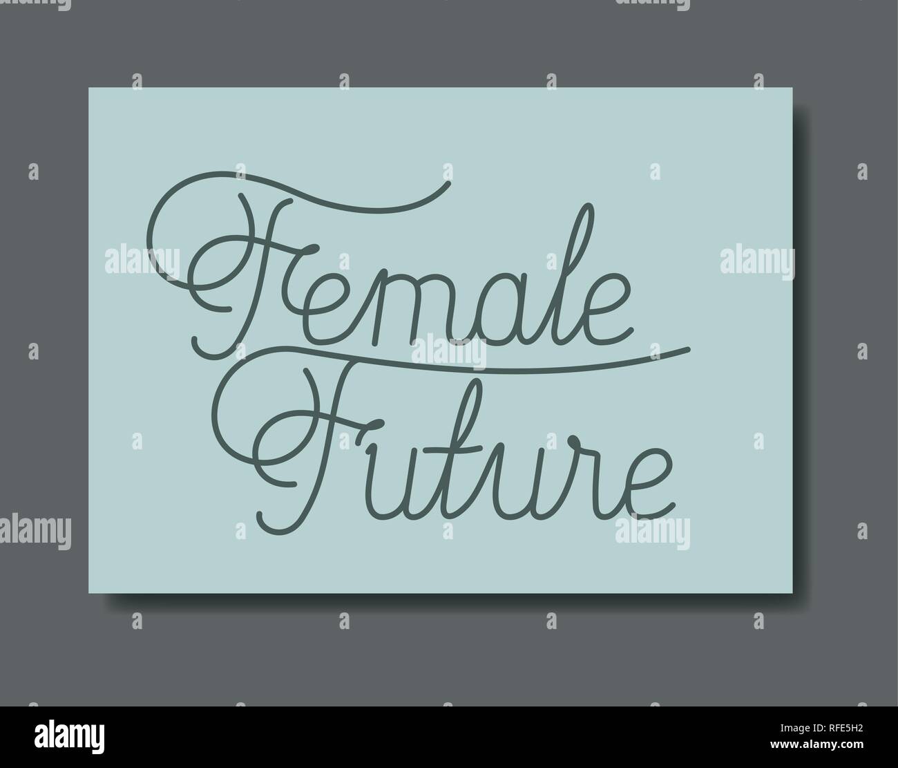 card with female future message hand made font Stock Vector Image & Art ...