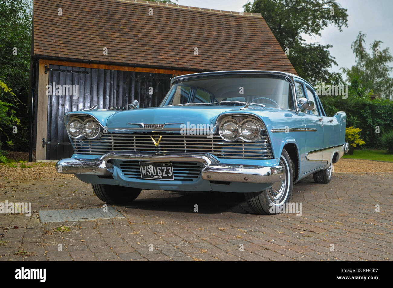1958 Plymouth Savoy - classic American saloon car from the fins and ...