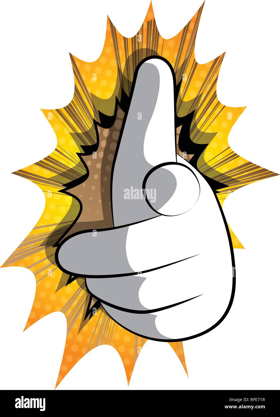 Vector cartoon hand pointing at the viewer. Illustrated hand expression ...