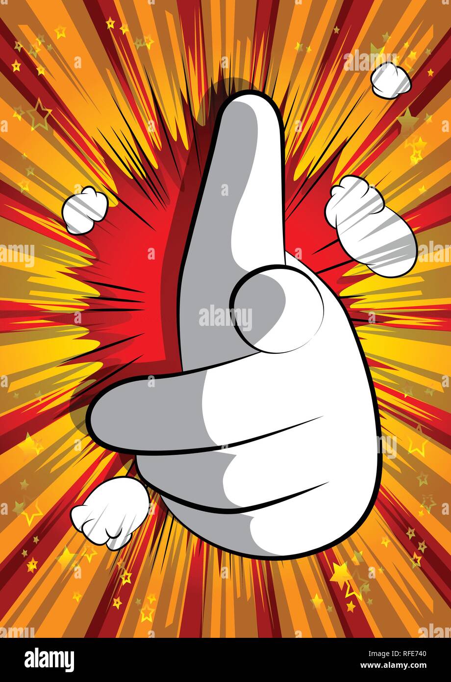 Vector cartoon hand pointing at the viewer. Illustrated hand expression ...