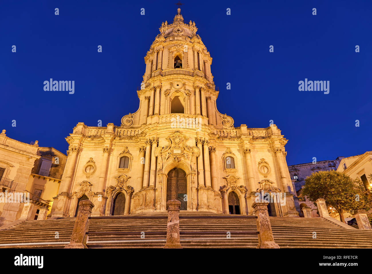 Duomo of San Giorgio Cathedral in Modica Sicily Italy Stock Photo - Alamy