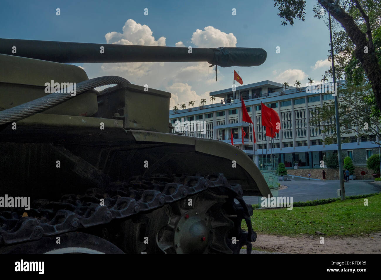 A tank, similar to the one that crashed the gates of Independence ...