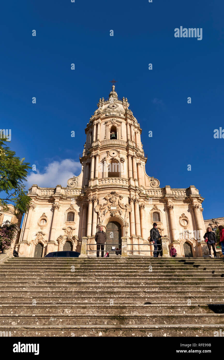 Duomo of San Giorgio Cathedral in Modica Sicily Italy Stock Photo - Alamy