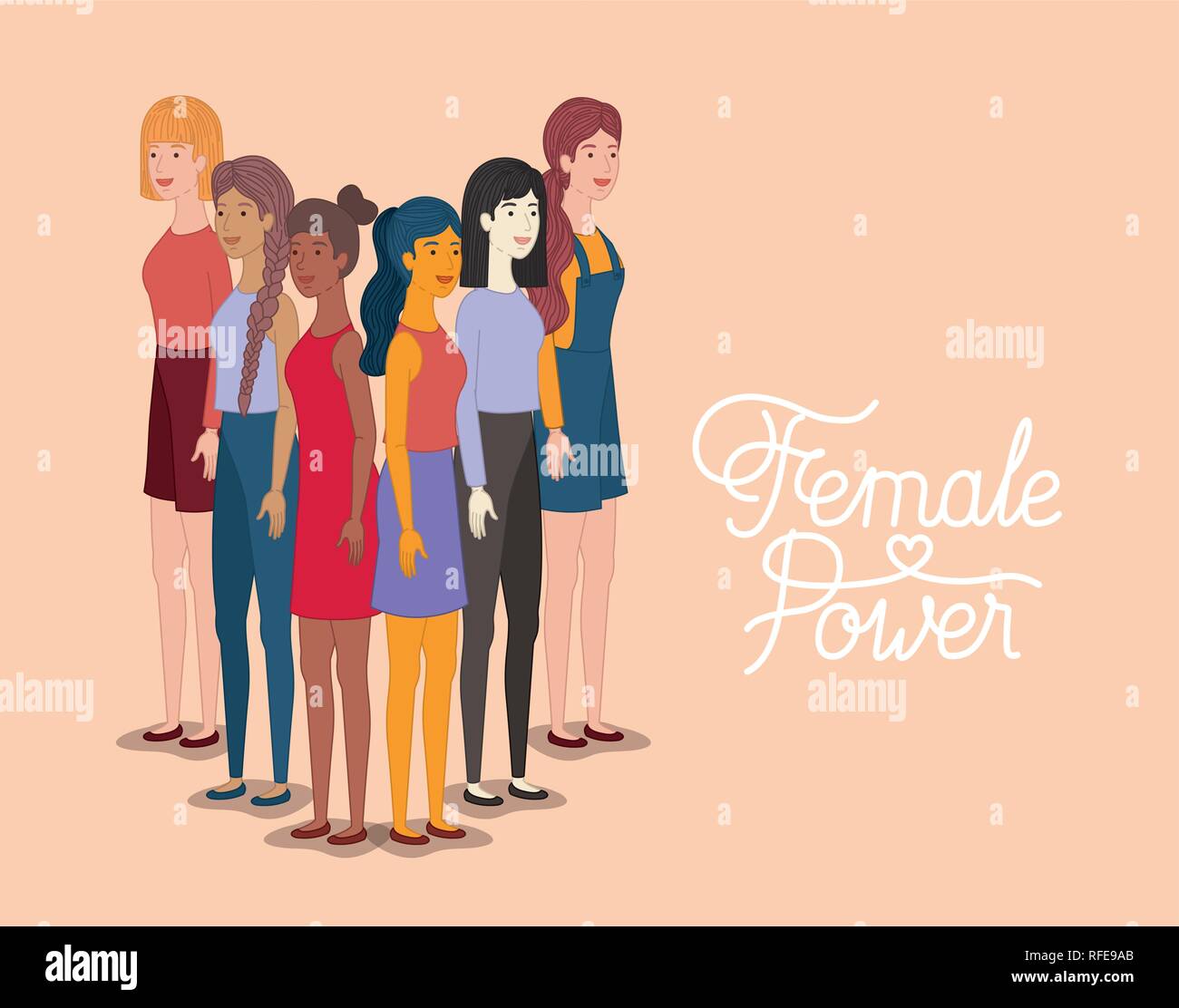 The power of empowered women Stock Vector Images - Alamy