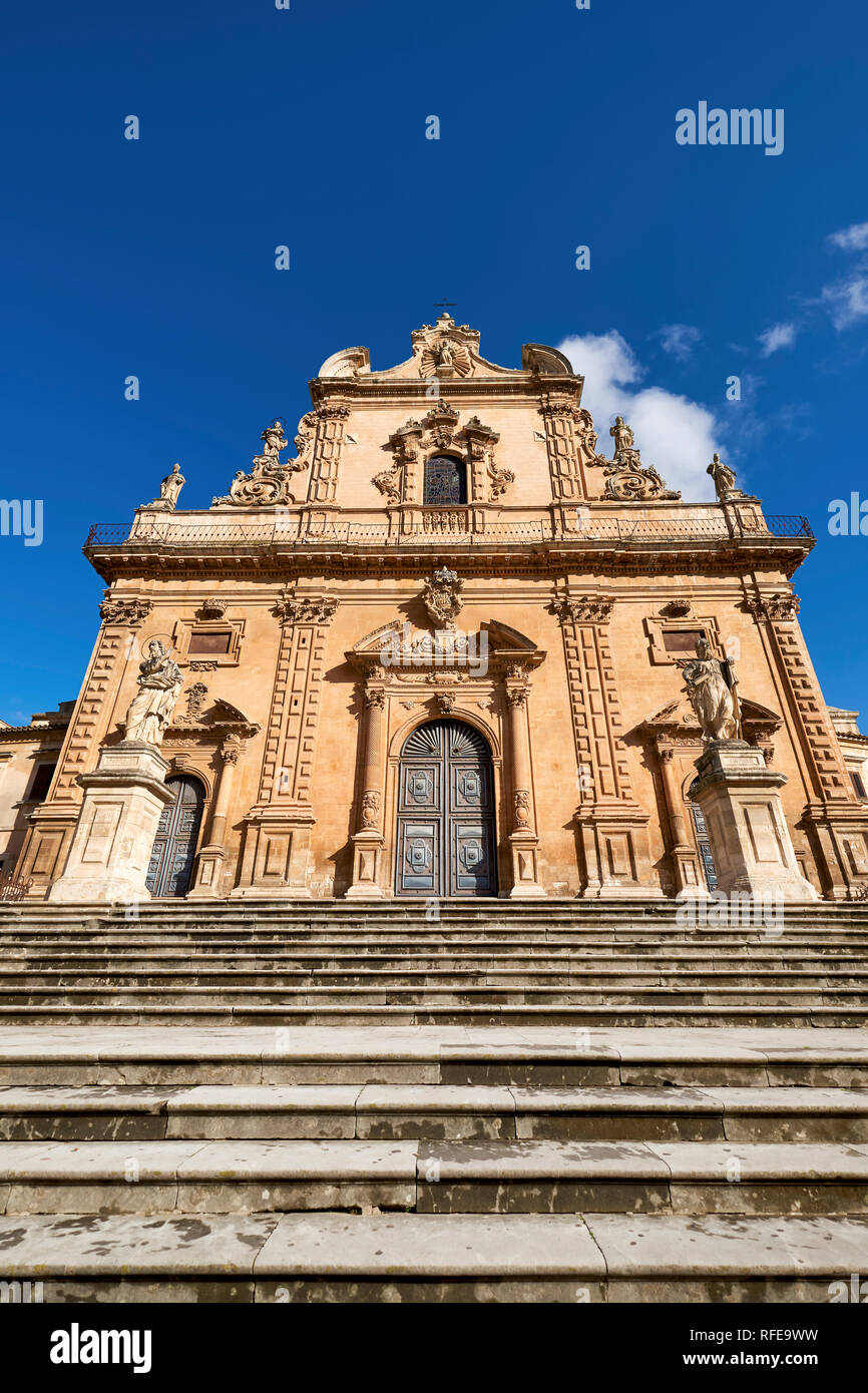 Chiesa di San Pietro Church. Modica Sicily Italy Stock Photo - Alamy