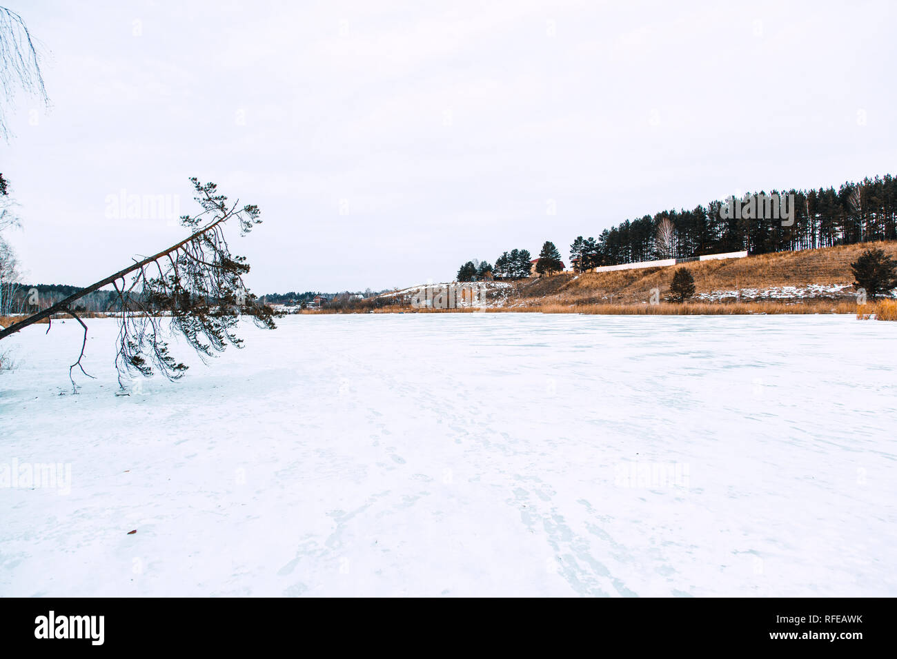 snowy winter in russia Stock Photo - Alamy