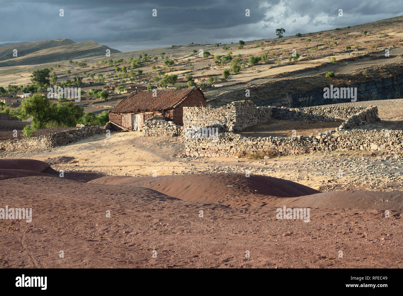 Scenic Landscape At Maragua Crater. Village Inside The Crater Of ...