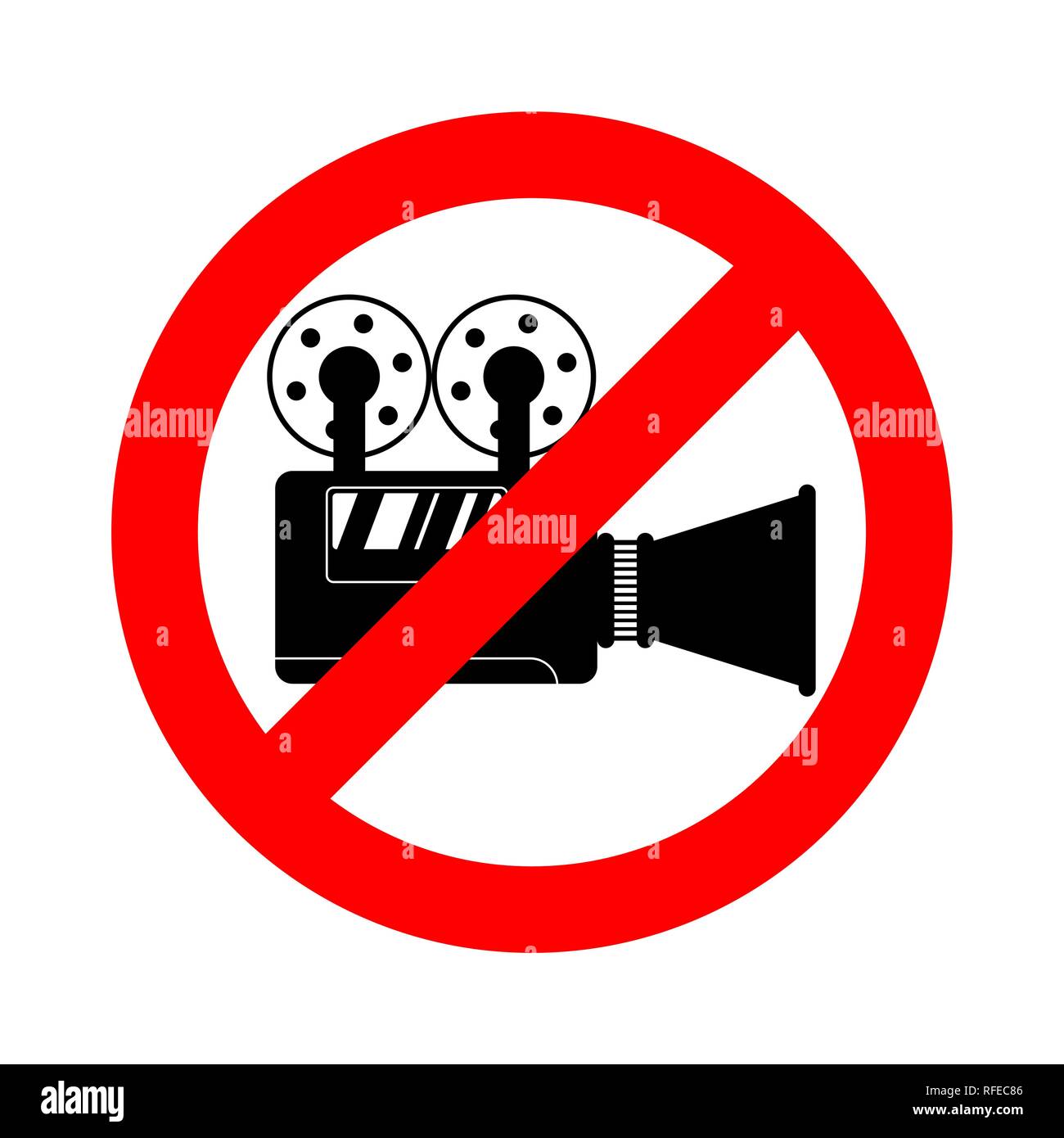 Tv filming warning Stock Vector Images - Alamy