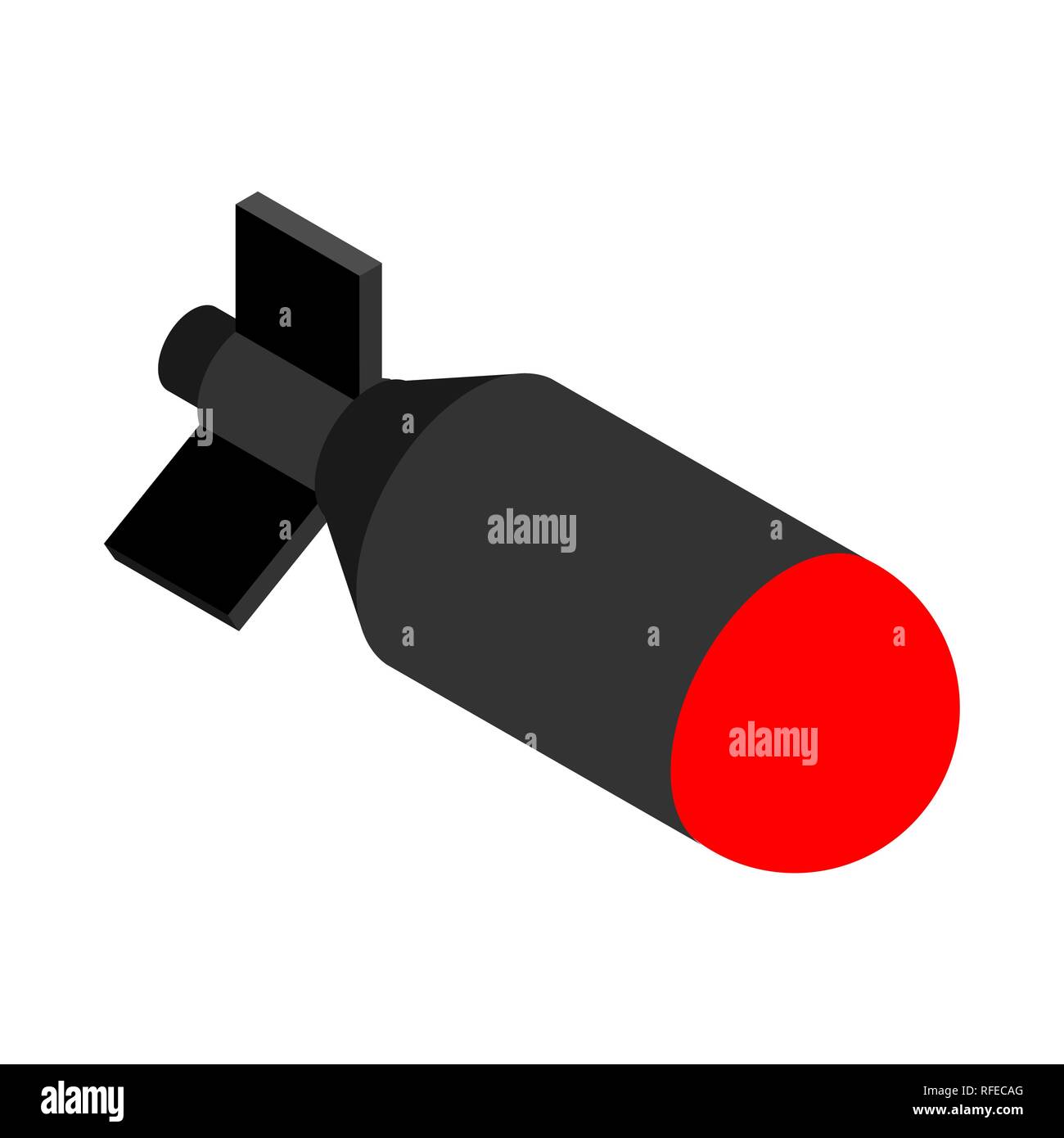 Nuclear Bomb isolated. Torpedo bombshell. vector illustration Stock Vector Image & Art - Alamy