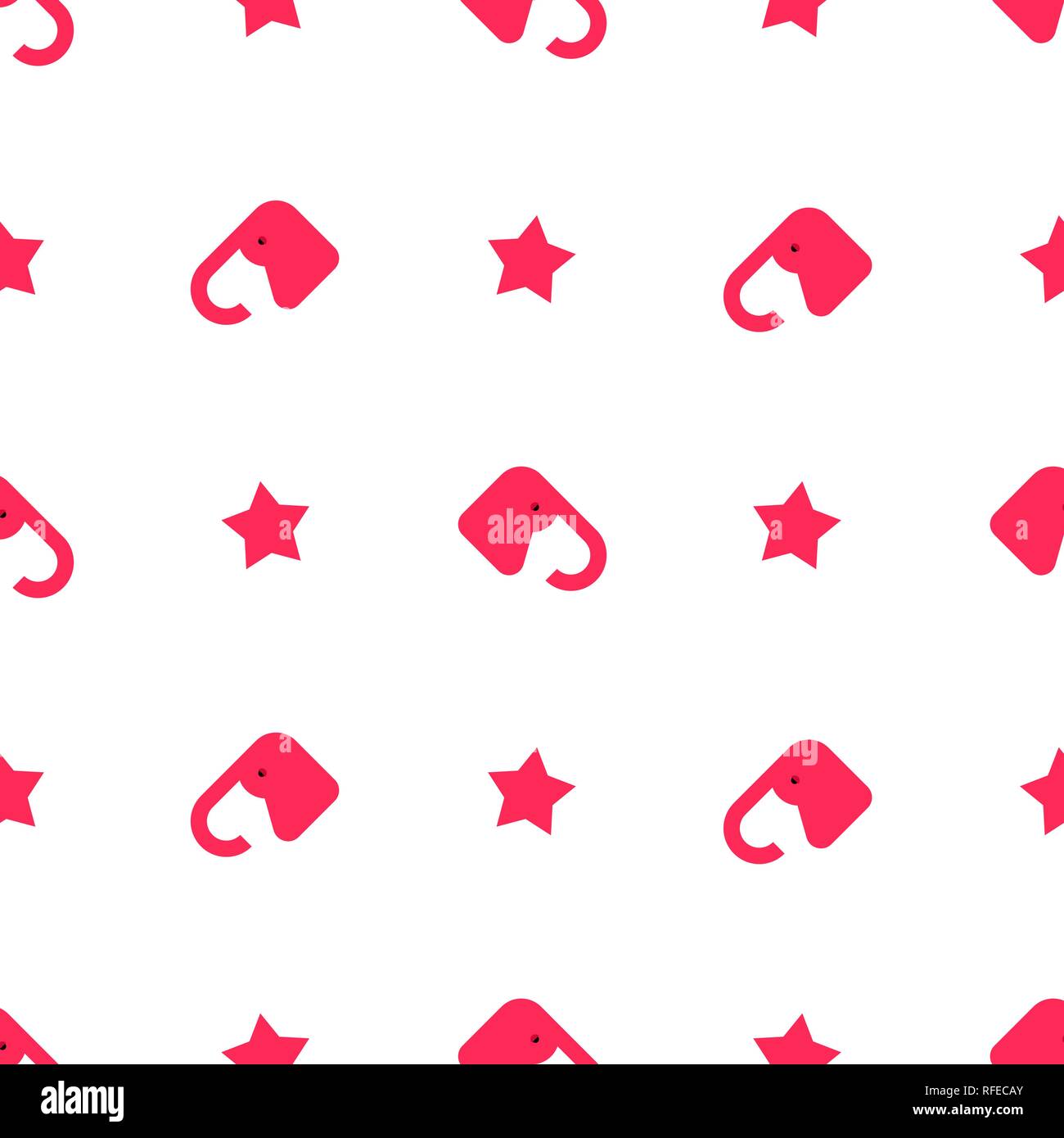 Red Elephant Republican party pattern seamless. USA political party ...