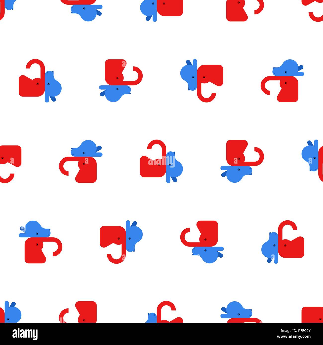 Elephant and Donkey pattern seamless. Democrat and Republican ...