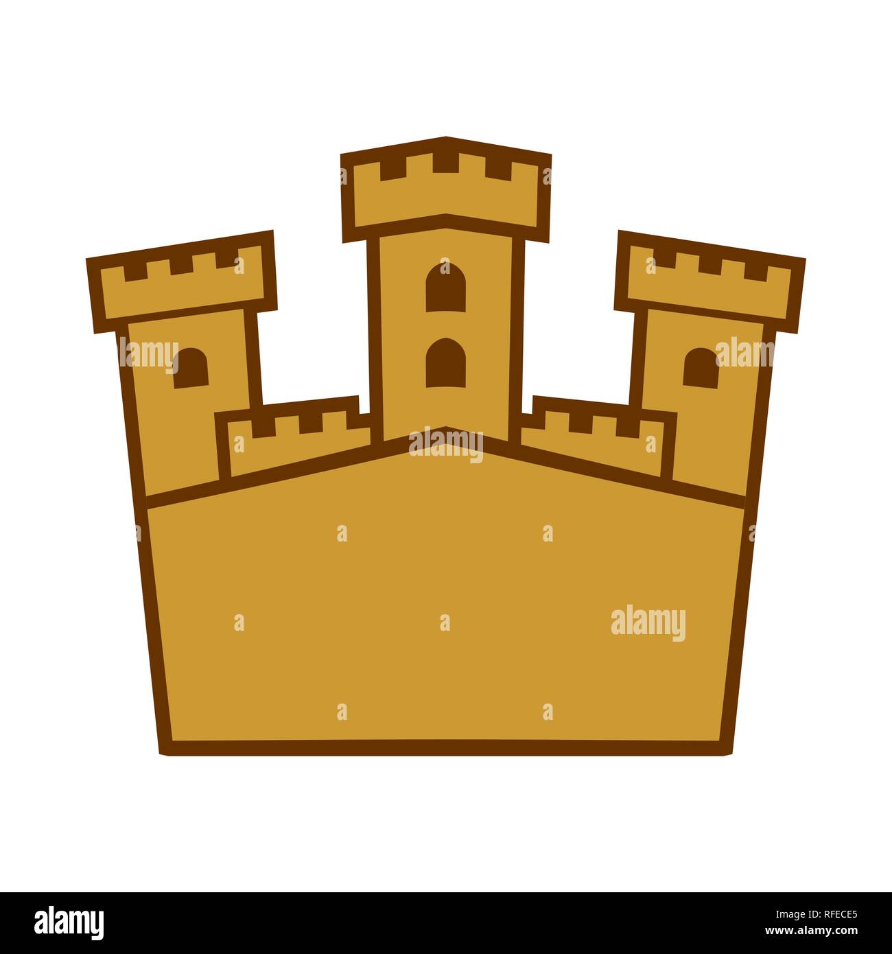 Fortress sign logo. Castle Tower symbol. Old outpost icon Stock Vector ...