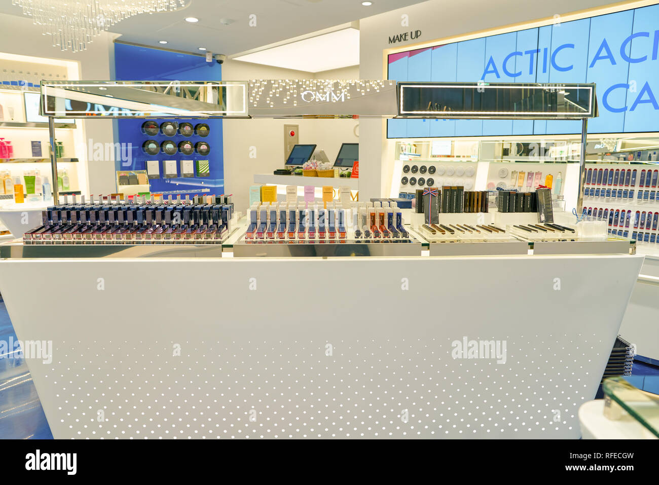 SEOUL, SOUTH KOREA - CIRCA MAY, 2017: inside OMM store in Seoul Stock ...