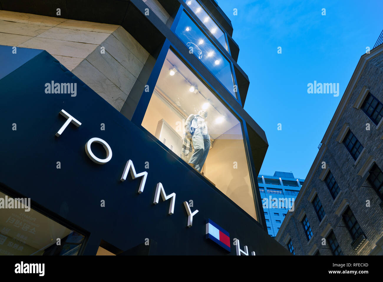 SEOUL, SOUTH KOREA - CIRCA MAY, 2017: a Tommy Hilfiger storefront in ...