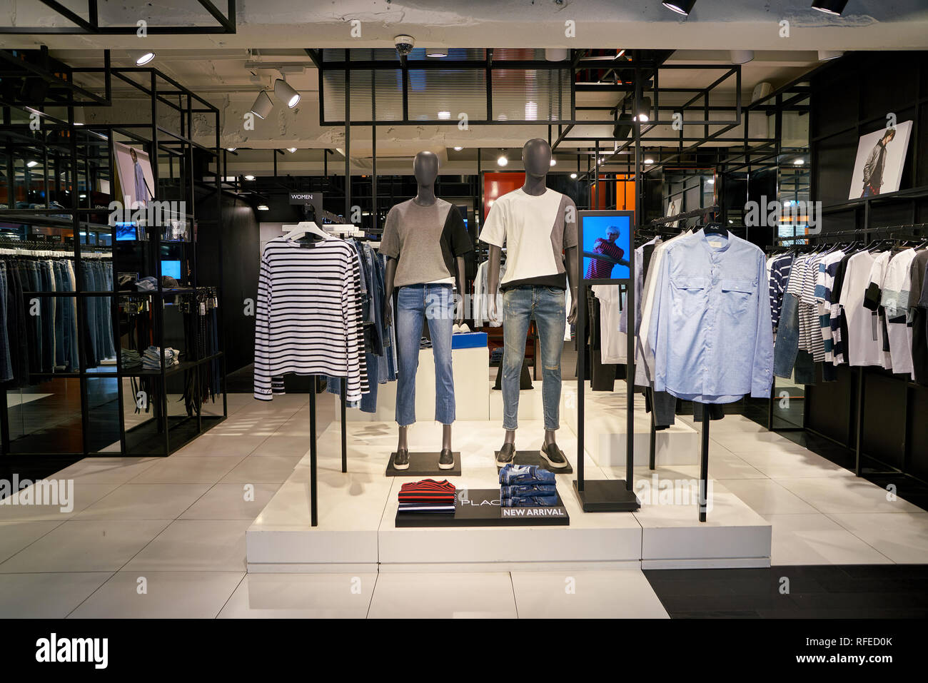 SEOUL, SOUTH KOREA - CIRCA MAY, 2017: inside a store in Seoul Stock ...